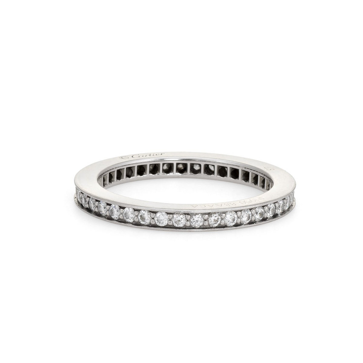 Cartier D'Amour Wedding Band Sz 48 US 4 1/2 Platinum Ring Estate Box ...